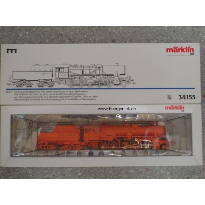 Dampflok BR52, orange !!!, No 1996 Betriebswerk Göppingen 18.10.1996 ...