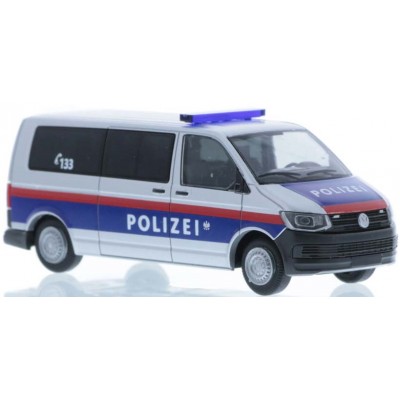 VW T6 Bus, Polizei Österreich, silber mit blau/rotem Streifendekor ...